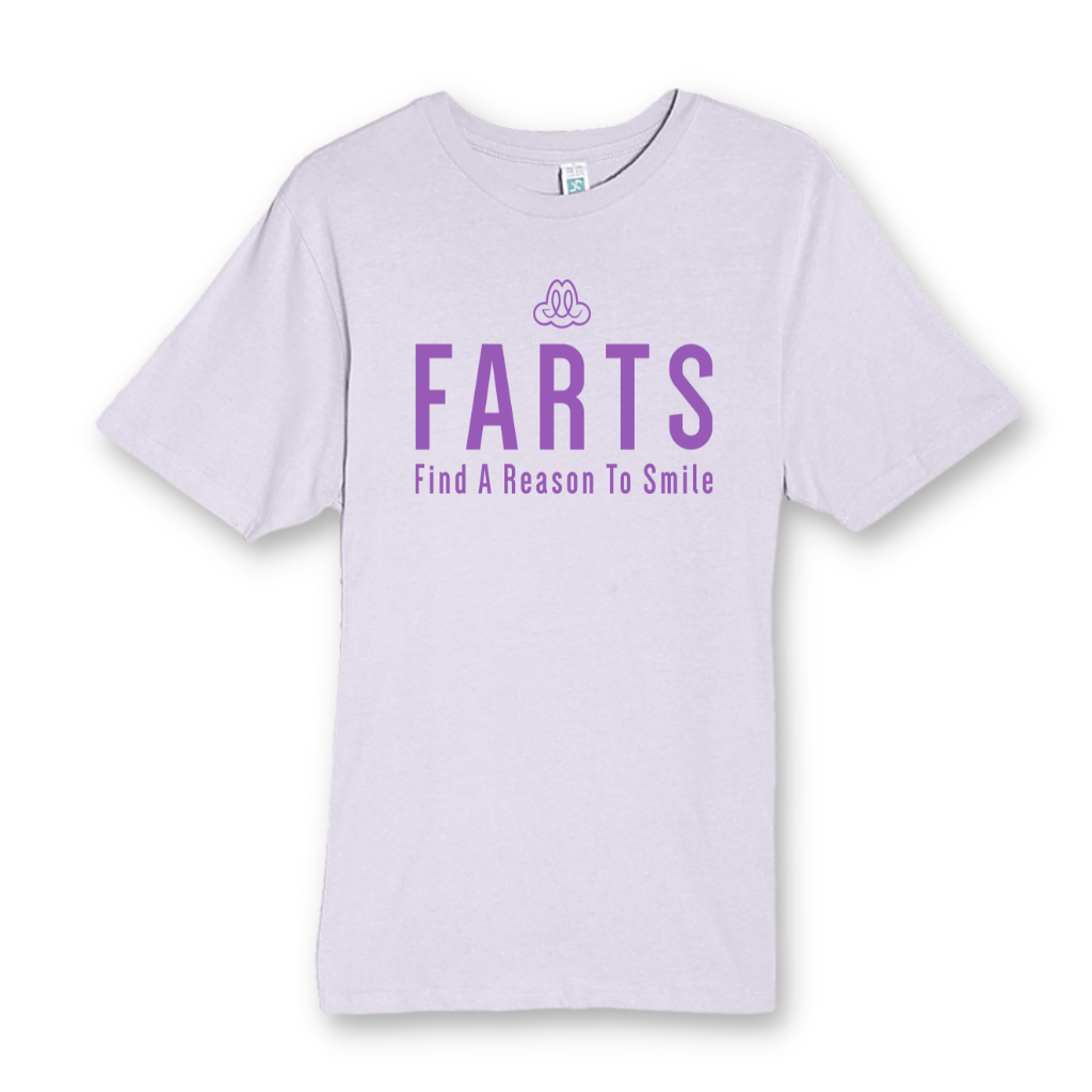 FARTS Lilac & Purple Unisex T-Shirt for Calm, Confidence & Healing Ene ...